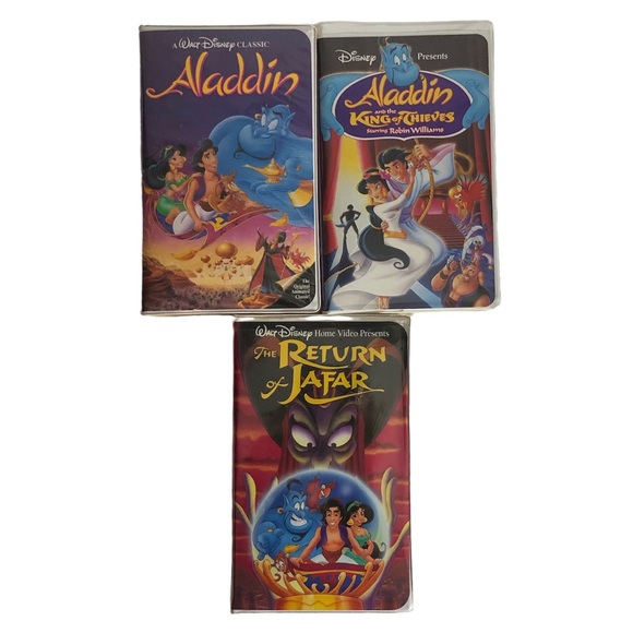 Disney | Media | Walt Disney Home Video Vhs 3 Movie Bundle Aladdin ...